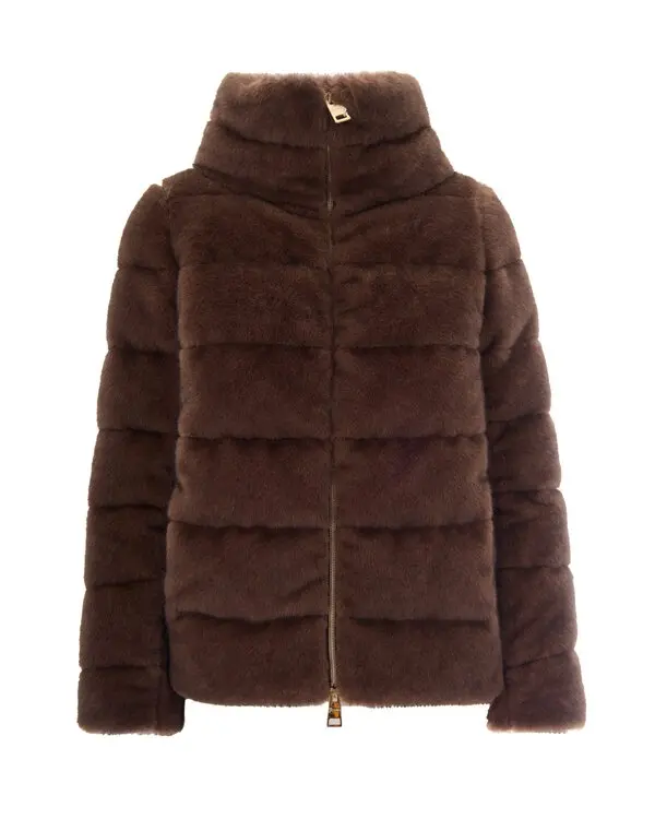 Herno Faux Fur Puffer Jacket
