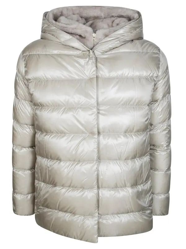 Herno Quilted Puffer Jacket With Fur Lined Hood