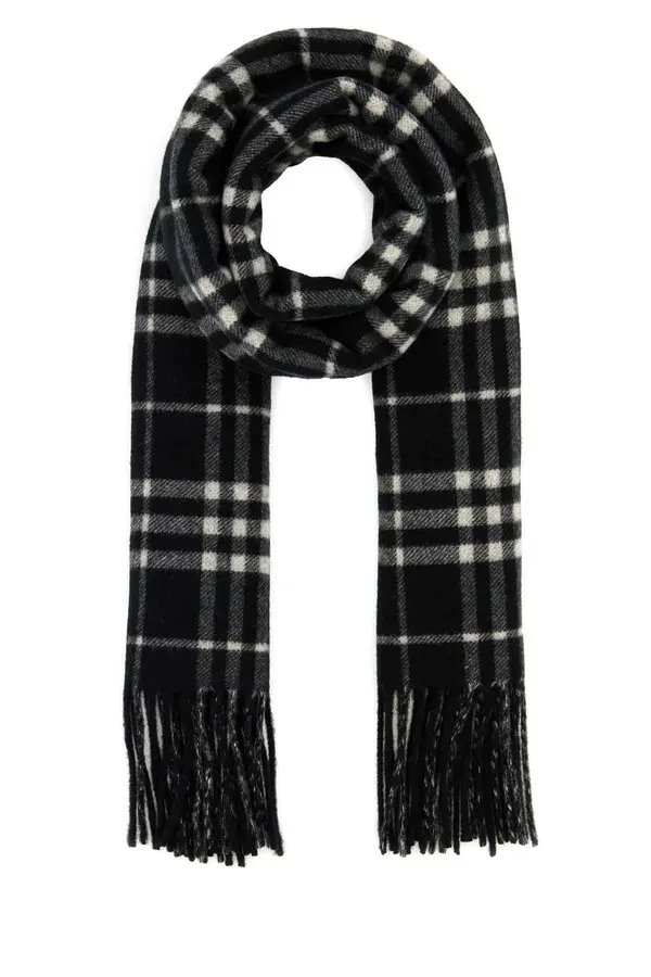 Burberry The Embroidered Cashmere Scarf - Checked
