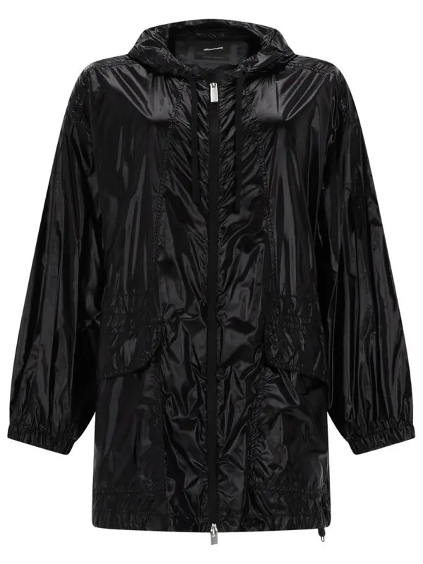 Herno Hooded Lightweight Windbreaker Jacket With Glossy Finish