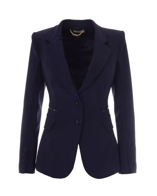 Elisabetta Franchi Tailored Single-breasted Blazer With Chain Detail