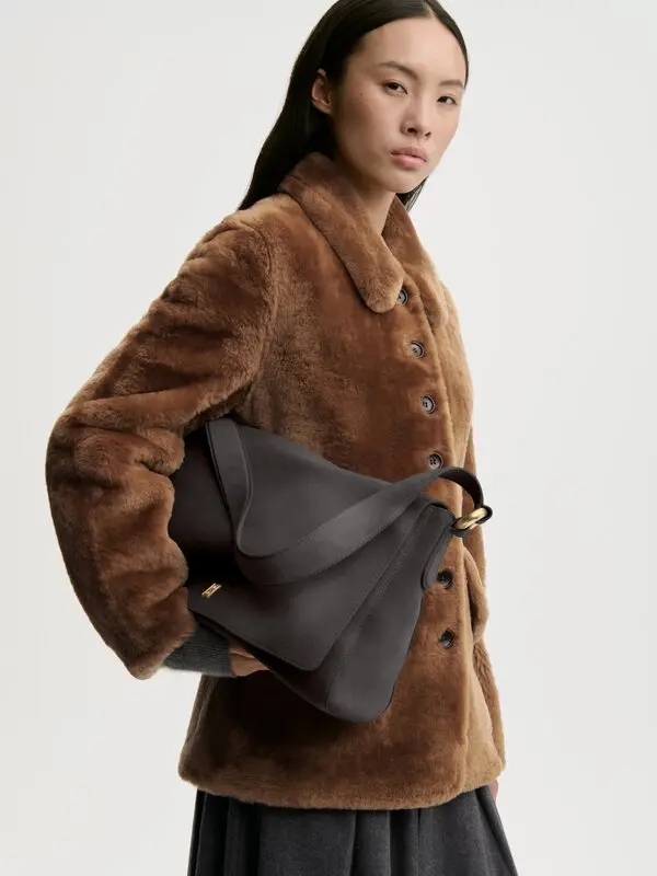 BY MALENE BIRGER Lelou Suede Shoulder Bag