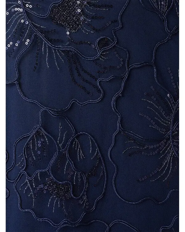 Adrianna Papell Sleeveless Embroidered Gown