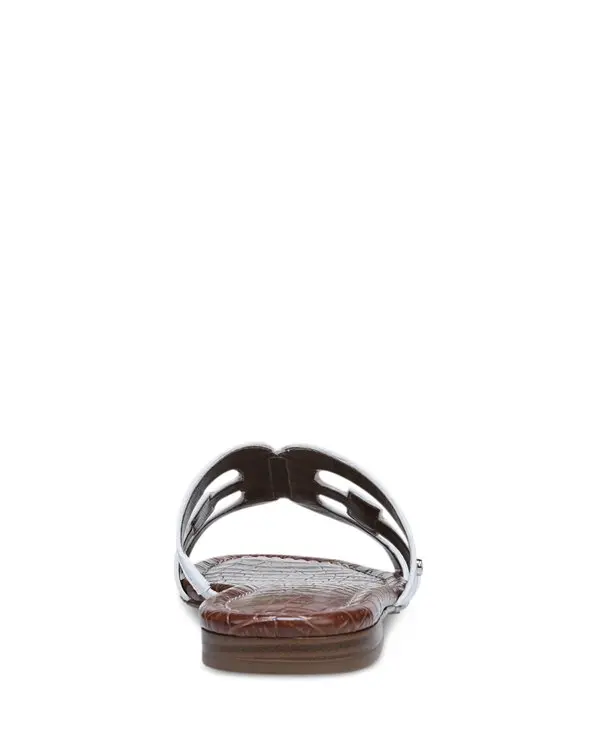 Sam Edelman Bay Slide Sandals - White Leather
