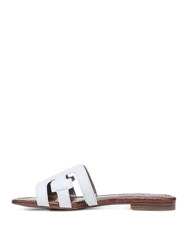 Sam Edelman Bay Slide Sandals - White Leather
