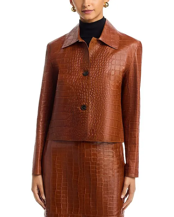 ARMA Emy Embossed Leather Jacket