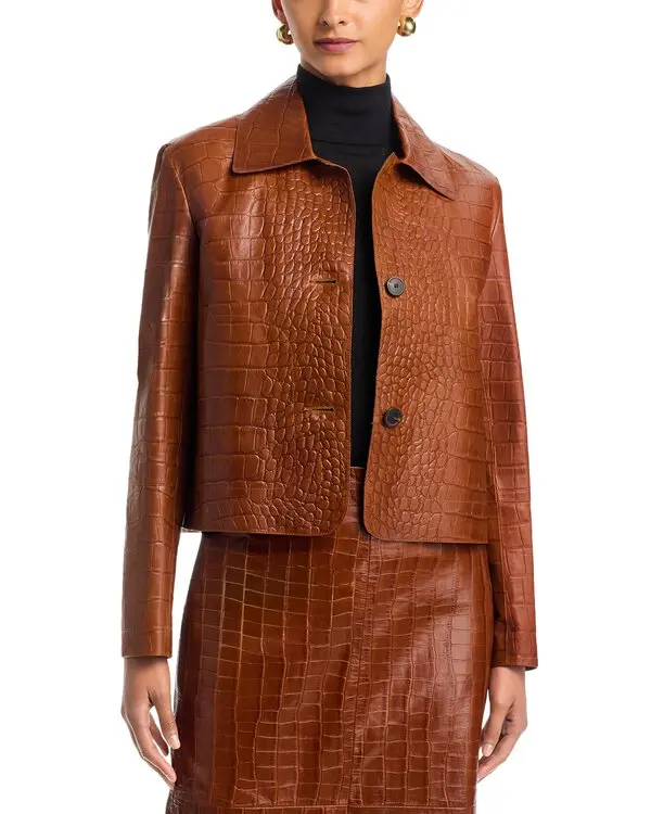 ARMA Emy Embossed Leather Jacket