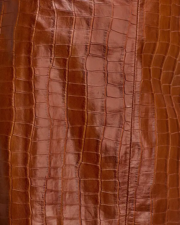 ARMA Meeka Embossed Leather Midi Skirt