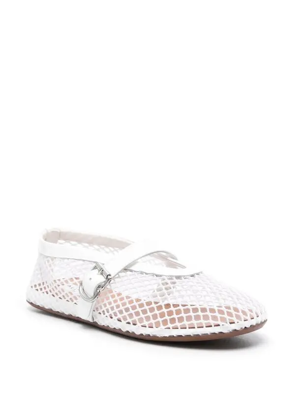 Alaïa Fishnet Leather Ballets