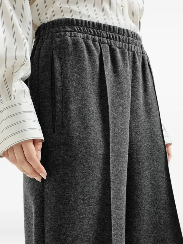 Brunello Cucinelli Cotton And Cashmere Trousers - Grey