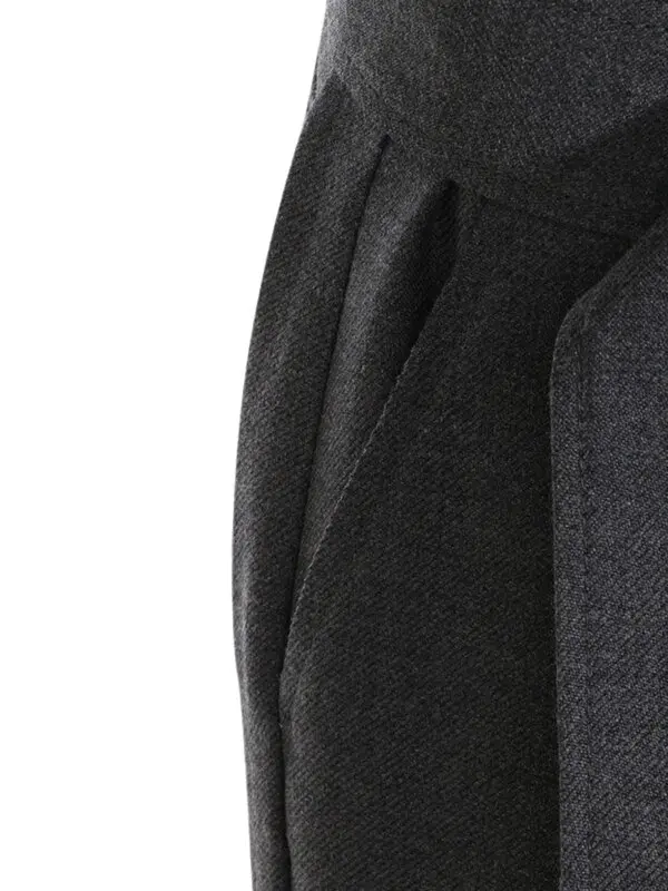 Brunello Cucinelli Wool Belted Midi Skirt