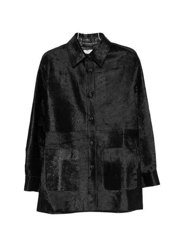 ALYSI Leather Overshirt