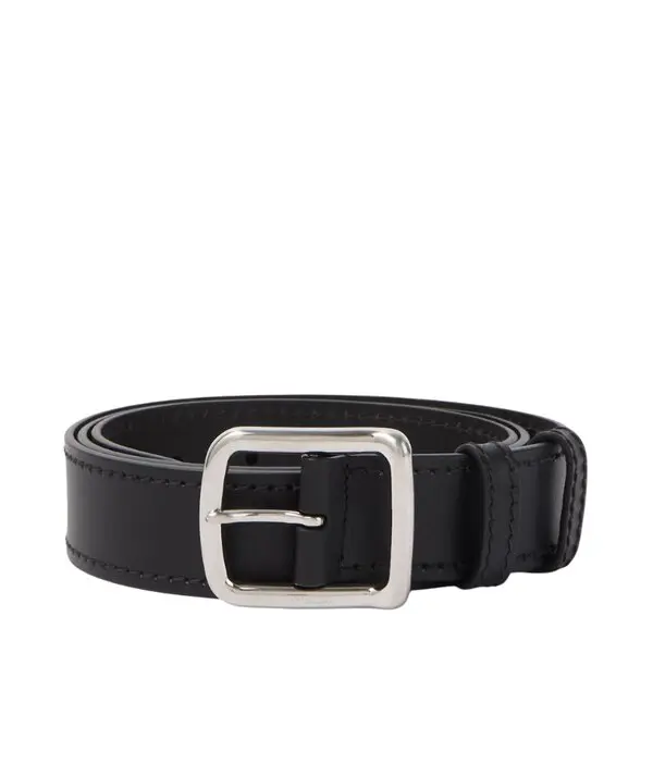 Prada Leather Belt With Silver-toned Buckle