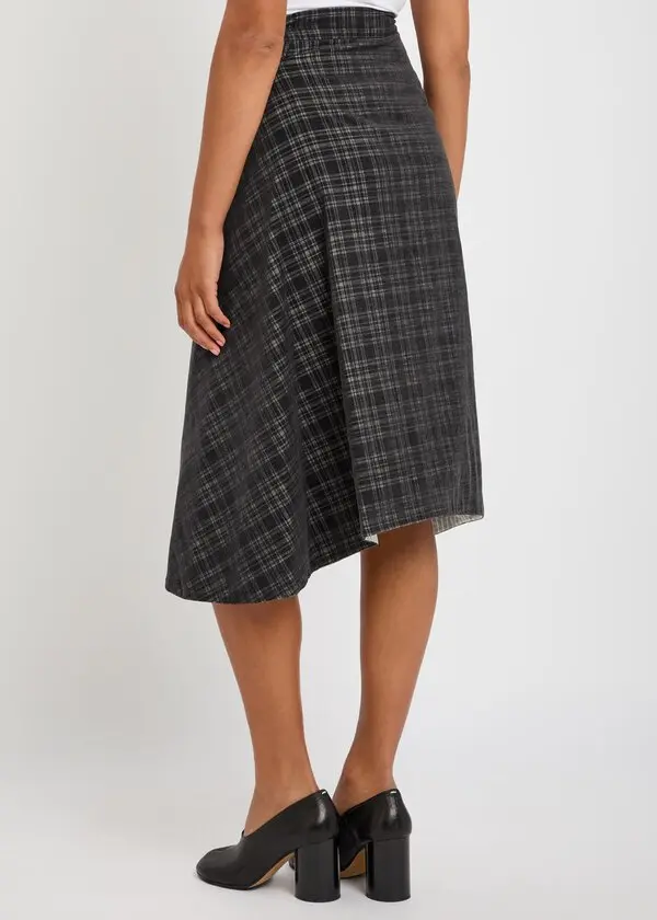 VIVIENNE WESTWOOD Aperitive Plaid Cotton Midi Skirt