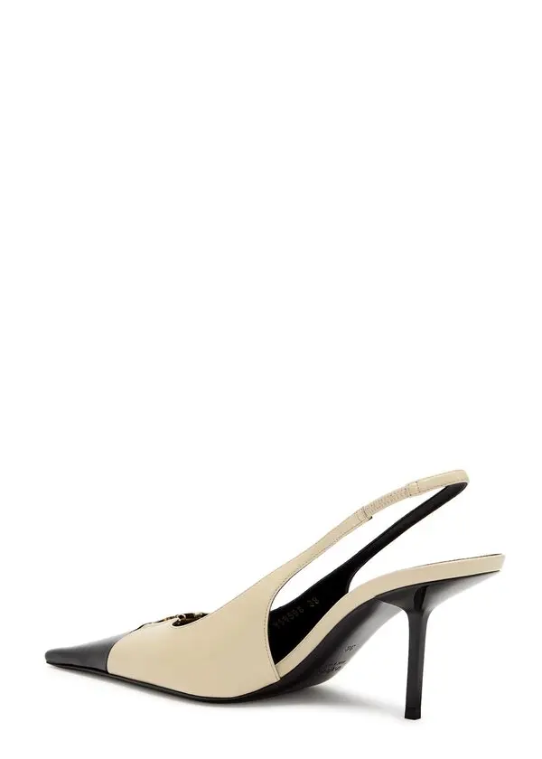 Saint Laurent Babylone 75 Paneled Leather Pumps