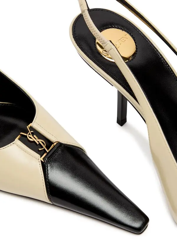 Saint Laurent Babylone 75 Paneled Leather Pumps