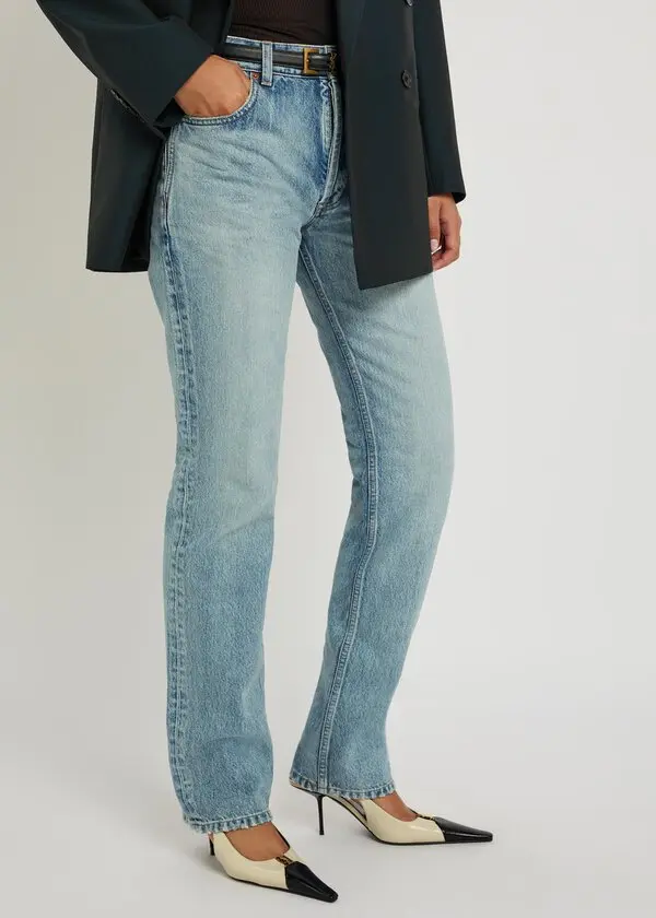 Saint Laurent Babylone 75 Paneled Leather Pumps