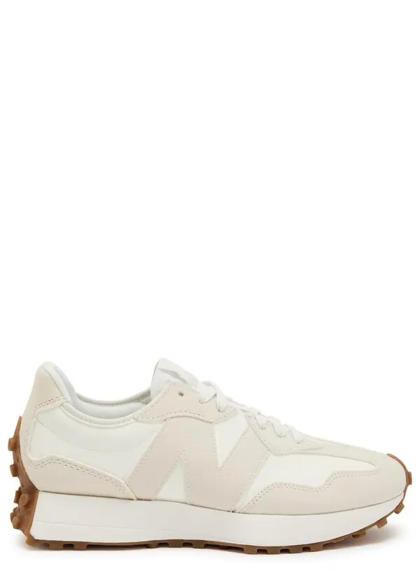 NEW BALANCE 327 Panelled Leather And Suede Sneakers - White
