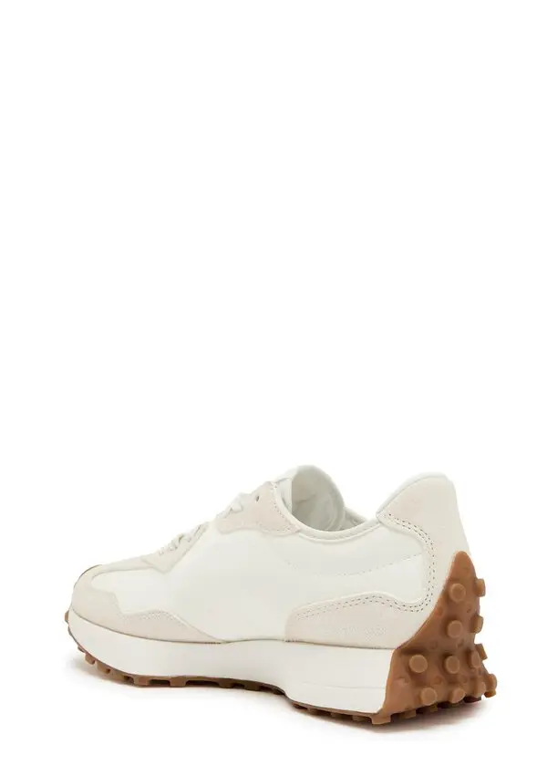 NEW BALANCE 327 Panelled Leather And Suede Sneakers - White