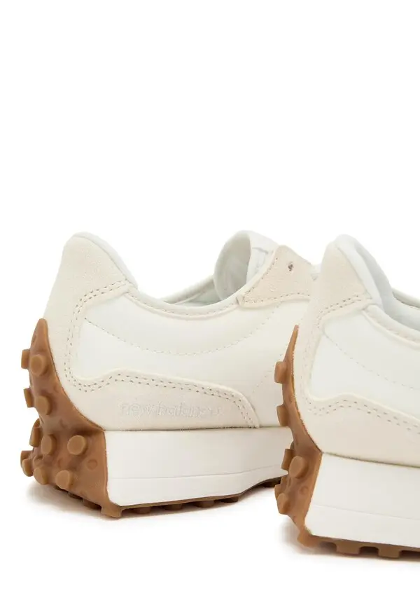 NEW BALANCE 327 Panelled Leather And Suede Sneakers - White