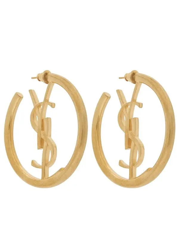 Saint Laurent Créoles Cassandre Hoop Earrings