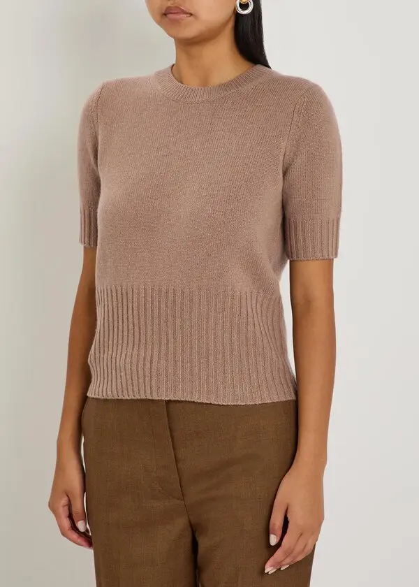 Vince Knitted Wool And Cashmere-blend T-shirt