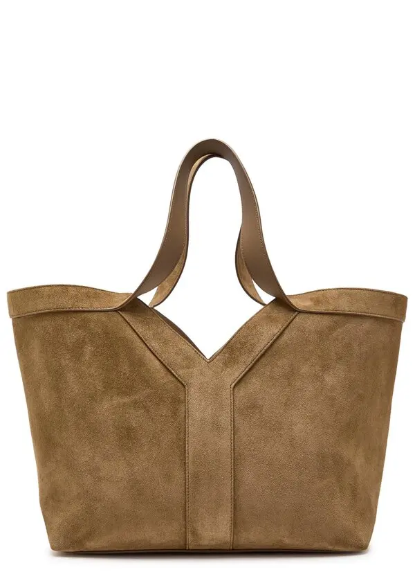 Saint Laurent Small Suede Tote Bag - Brown Chocolate