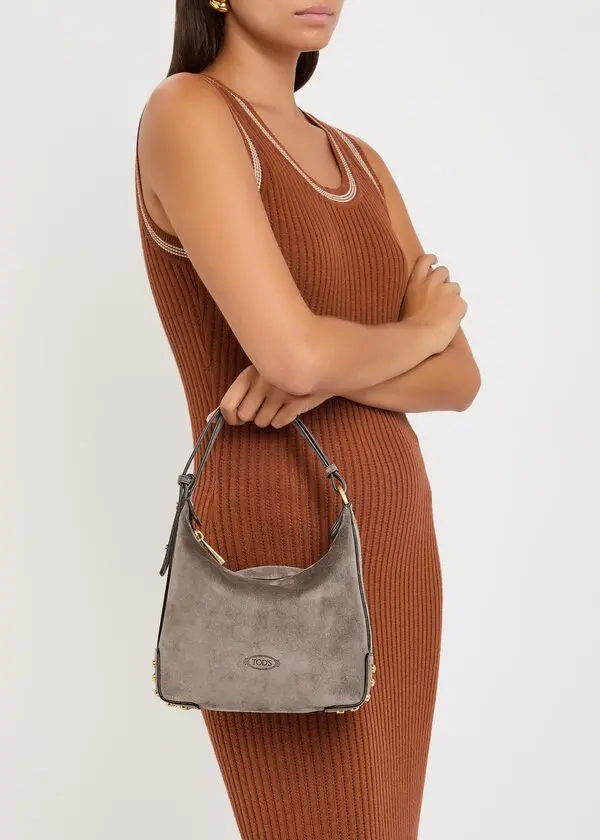 TOD'S Mini Suede Top Handle Bag