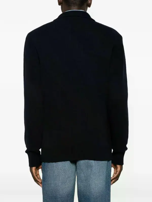 LANEUS Ribbed-knit Long-sleeve Sweater