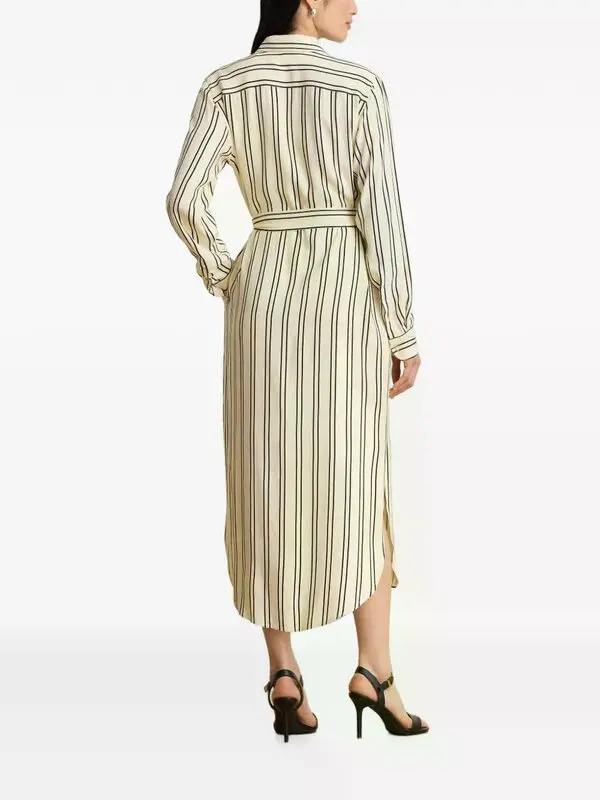 Ralph Lauren Striped Belted Midi Shirt Dress