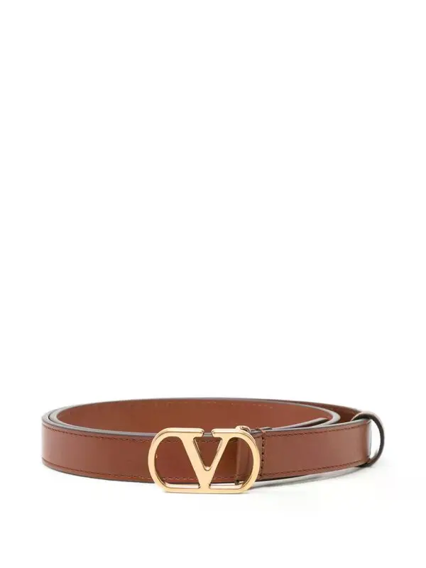 Valentino Garavani Vlogo Signature Leather Belt - Brown