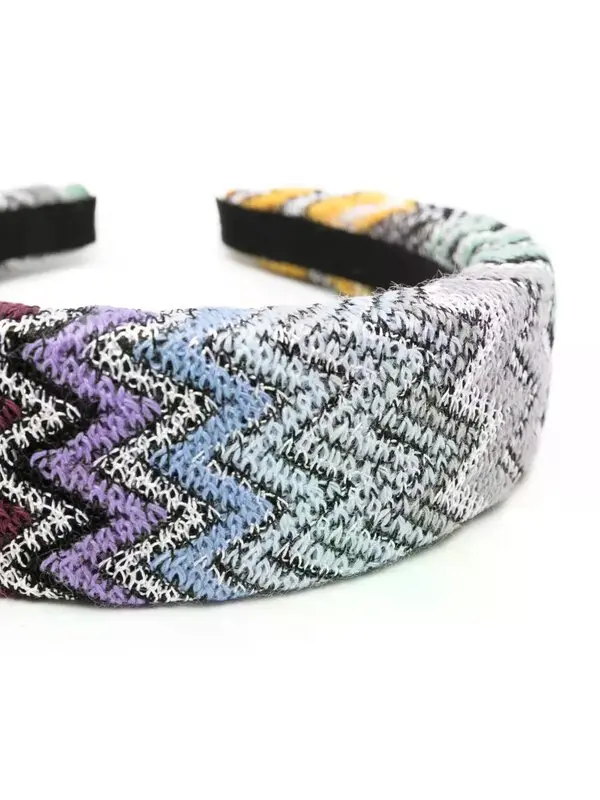 Missoni Zigzag-knit Padded Headband - Grey