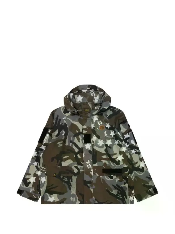 AAPE BY *A BATHING APE Moonface Camouflage-print Hooded Jacket