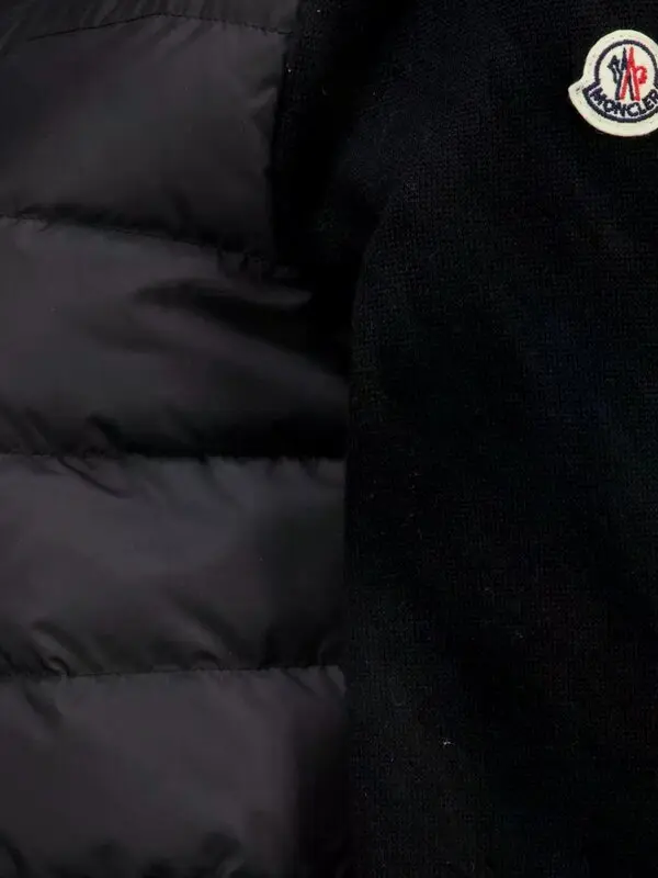 Moncler Wool Padded Zip-up Cardigan