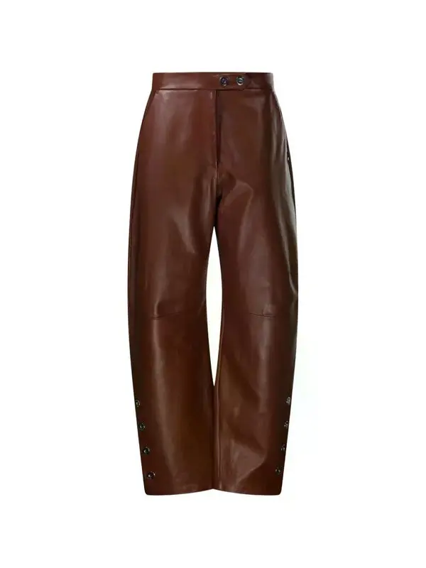 Sportmax Buttoned Leather Trousers