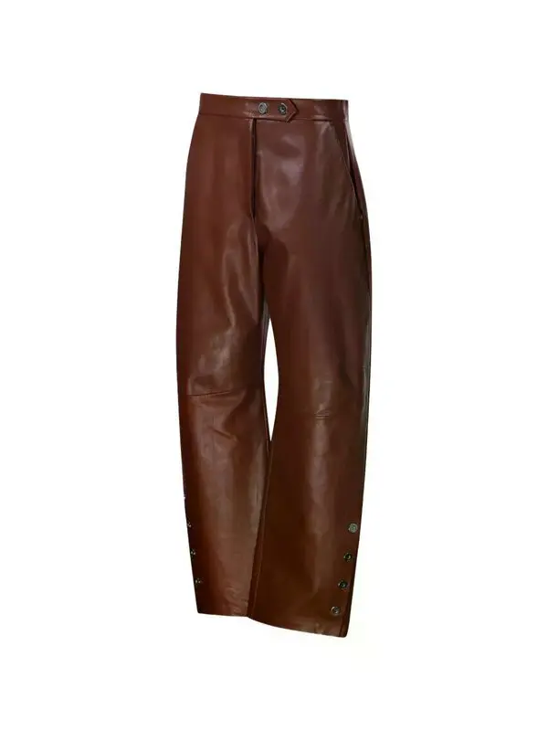 Sportmax Buttoned Leather Trousers
