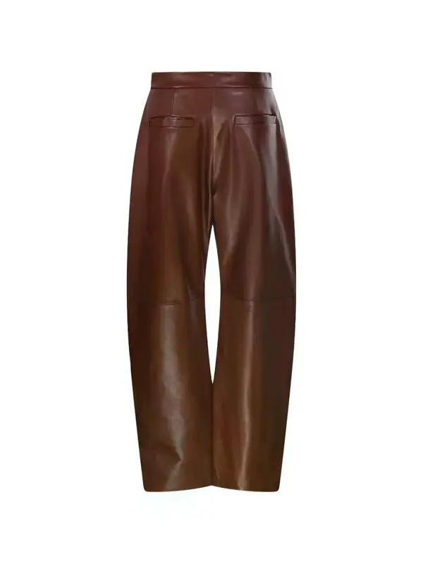 Sportmax Buttoned Leather Trousers