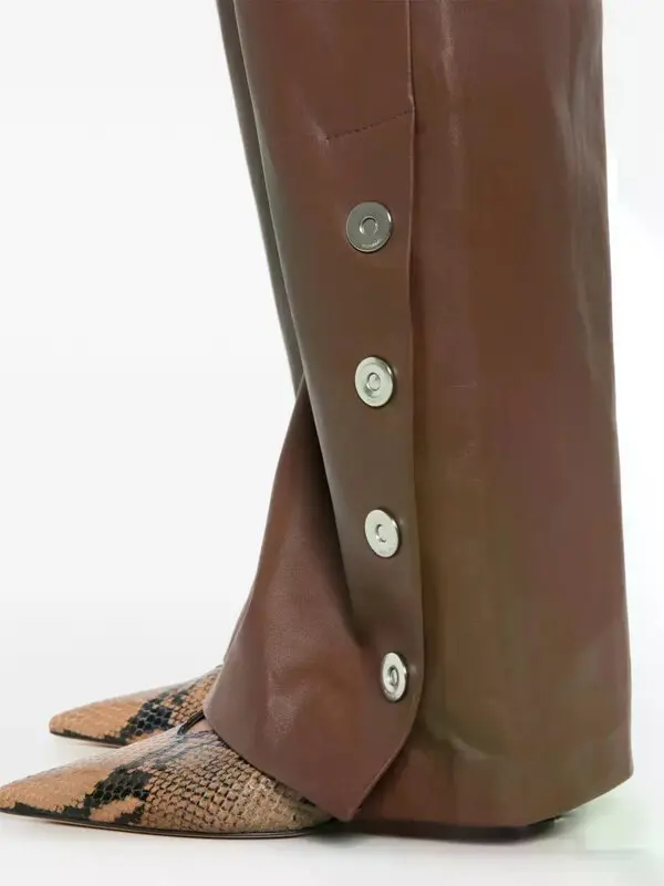 Sportmax Buttoned Leather Trousers