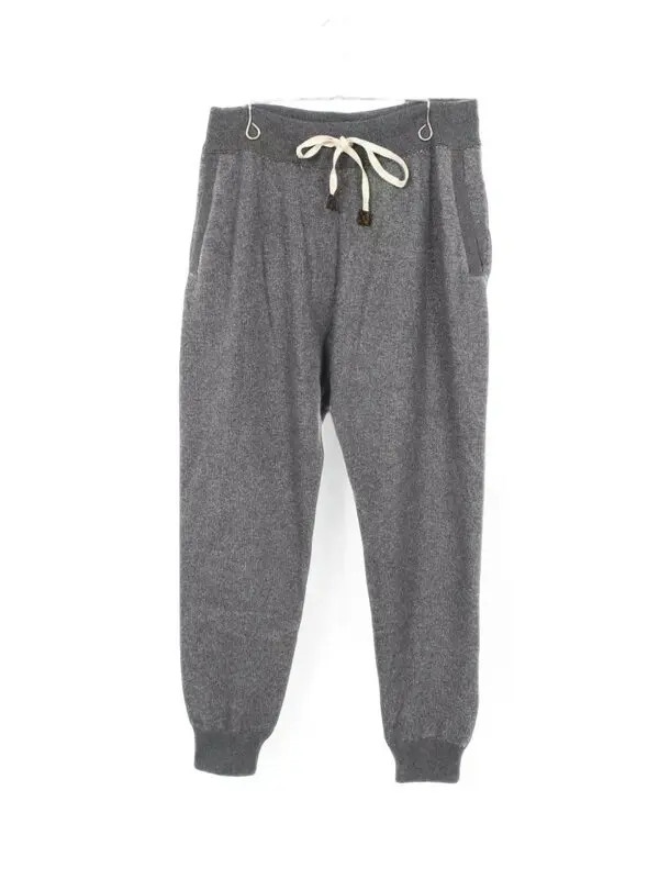 LOUIS VUITTON Knit Track Pants With Embroidered Logo - Grey