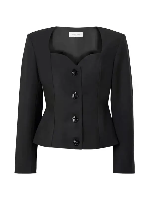 VIOLANTE NESSI L'eclaireur Sweetheart-neck Sculptural Blouse - Black