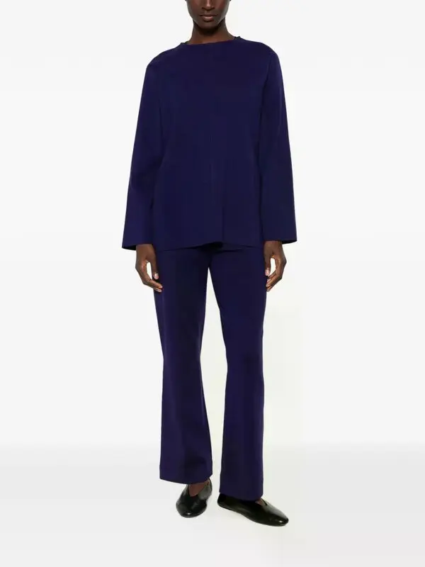 Eric Bompard Crew Neck Long Sleeve Sweater With Rear Zip