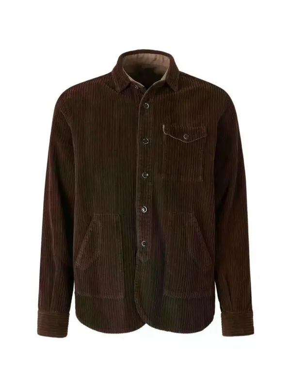 NINE:INTHE:MORNING Corduroy-texture Button-up Jacket - Brown