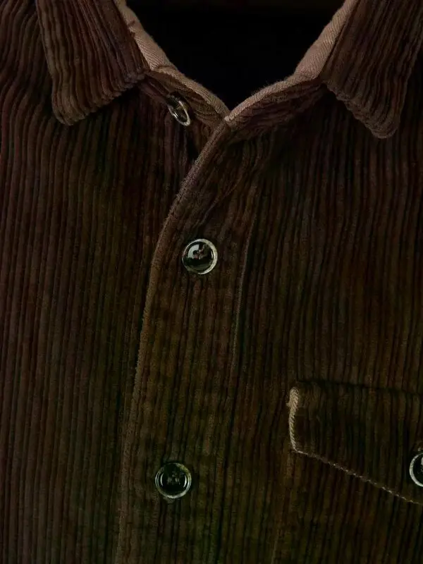 NINE:INTHE:MORNING Corduroy-texture Button-up Jacket - Brown