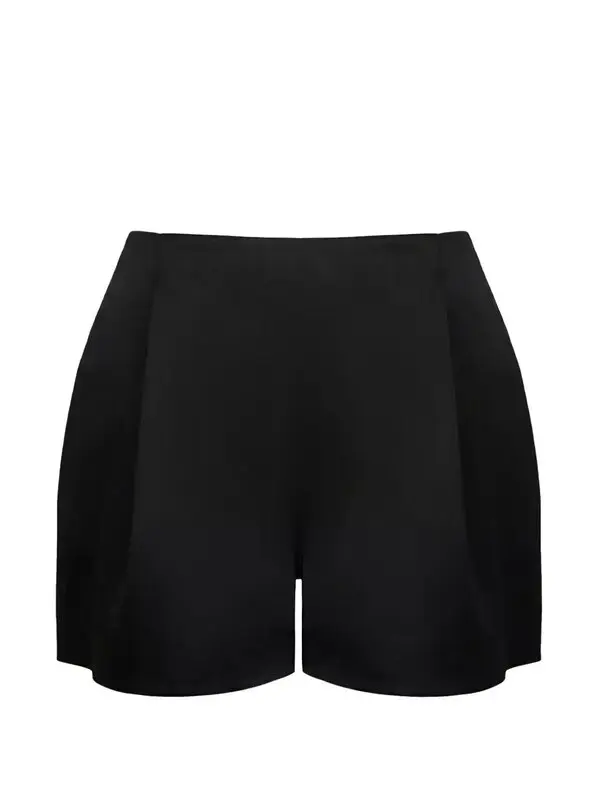 POST MERIDIEM Satin Finish Pleated Shorts