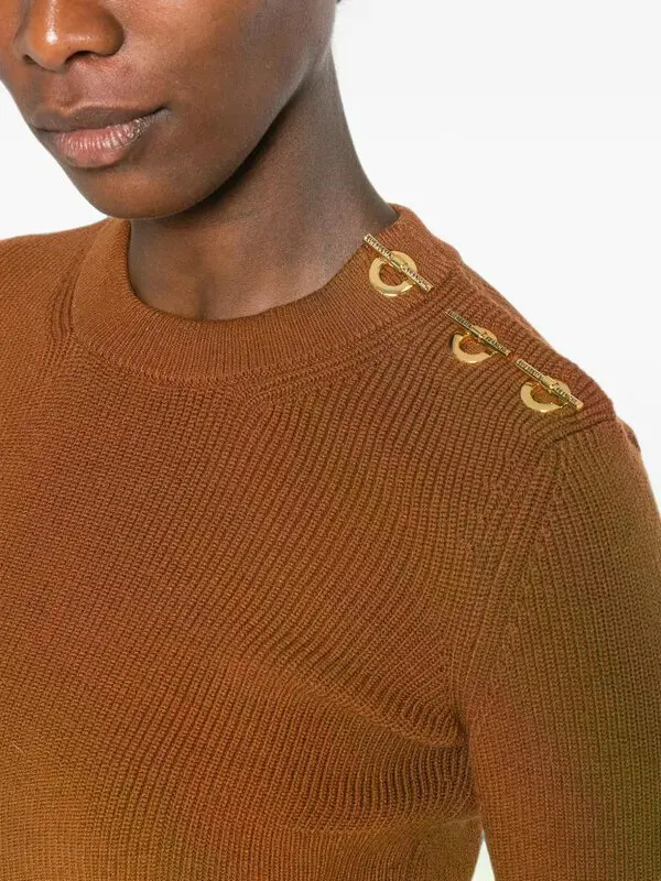 Elisabetta Franchi Logo-plaque Ribbed Top