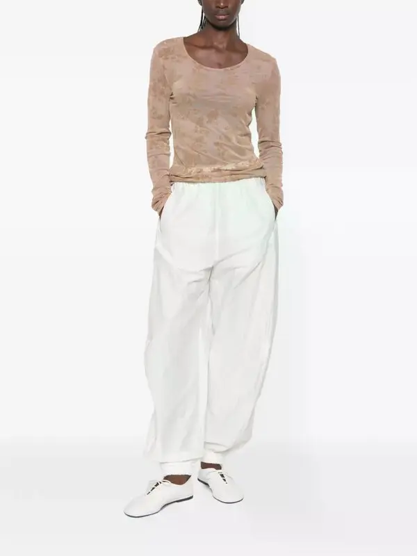 Imperial Floral Devoré Long Sleeve Top