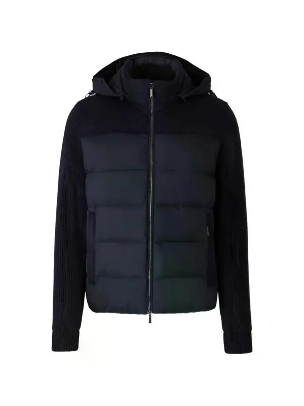 MOORER Hooded Padded Jacket With Knitted Sleeves