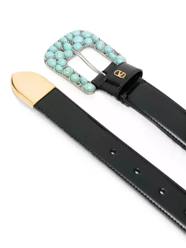 Valentino Garavani Embellished Vlogo Belt
