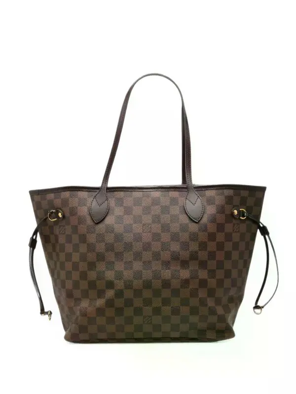 LOUIS VUITTON 2019 Damier Ebene Neverfull Mm Tote Bag