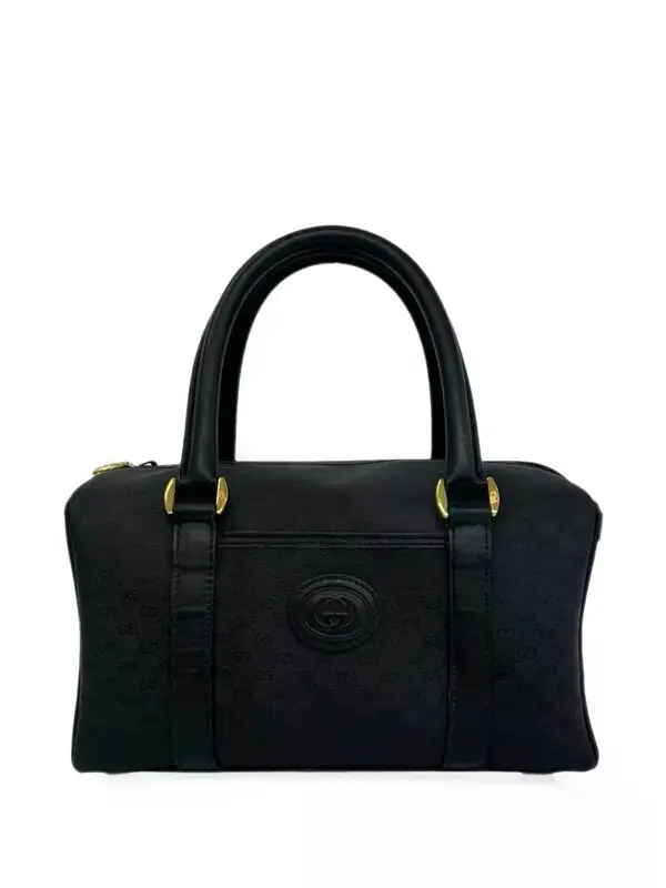 Gucci 1980-1990 Micro Gg Canvas Boston Bag